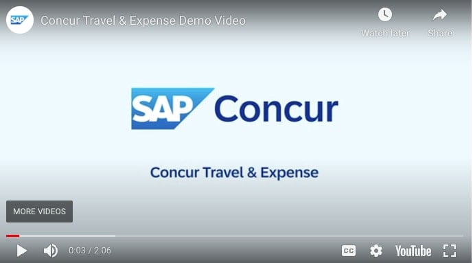 Brief Concur Travel & Expense Demo Video | SAP Concur Australia